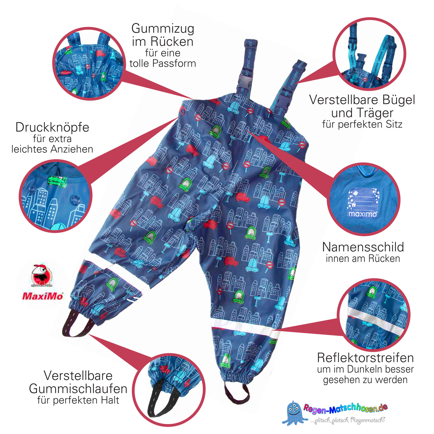 Kinder Matschhosen | Bunte Kinder Regenbekleidung online bestellen!